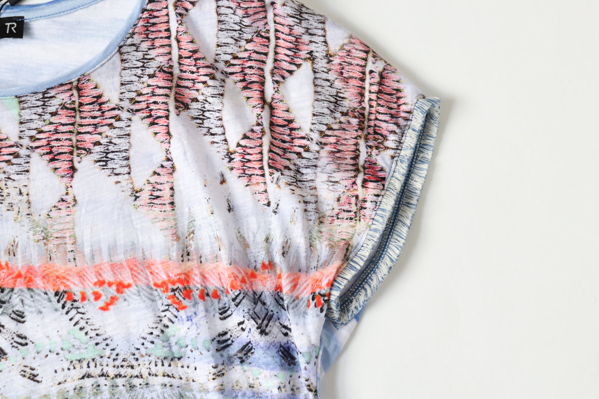 Thomas Rabe T Shirt - S / UK 10 - Blue / Pink Striped - Labels Attache ...