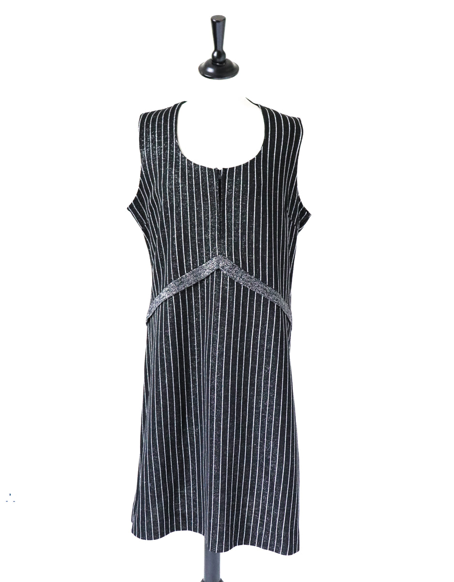 1960s Vintage Black Pinafore Dress - Mary Quant Style - Fit UK 14 / 16 ...
