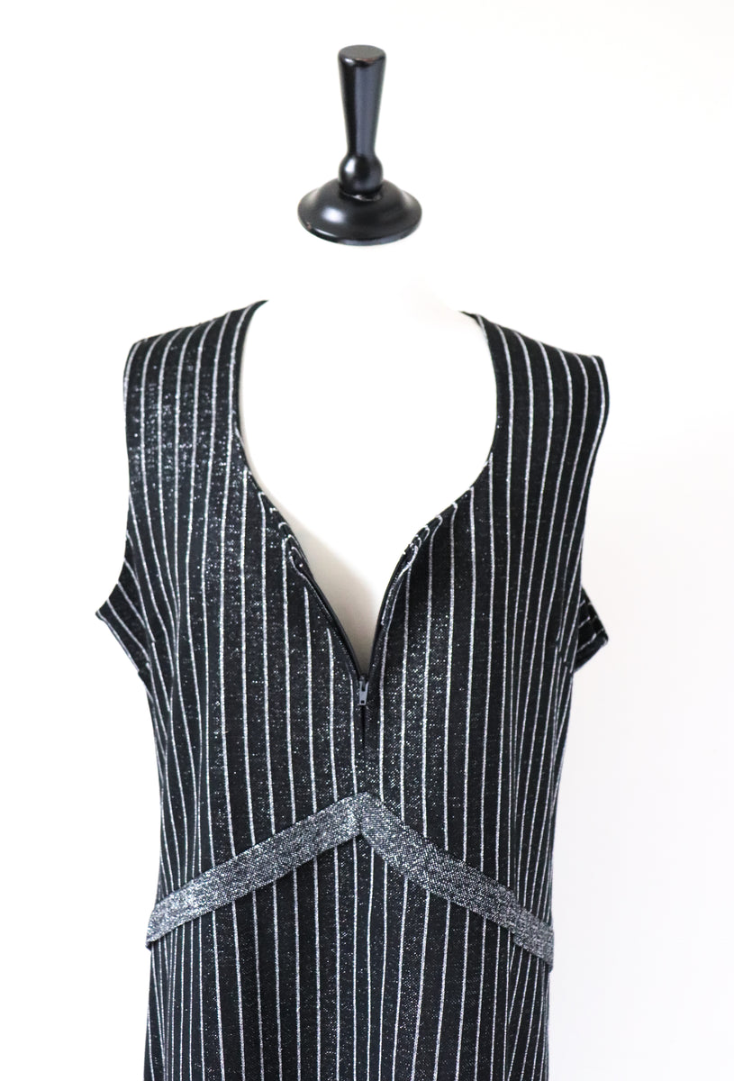 1960s Vintage Black Pinafore Dress - Mary Quant Style - Fit UK 14 / 16 ...